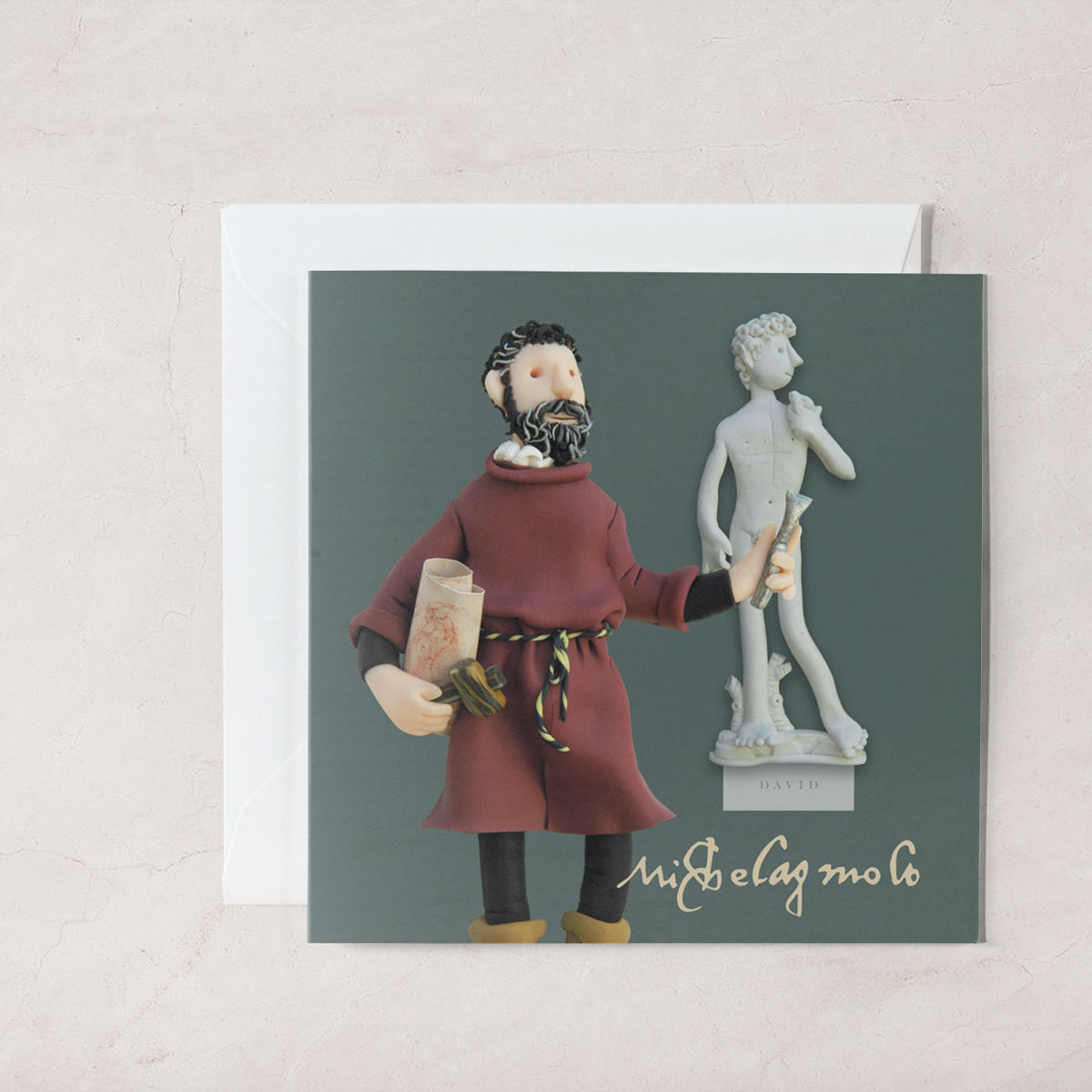Michelangelo Card – Renaissance Art Card by Erica Sturla – The Lowry Shop