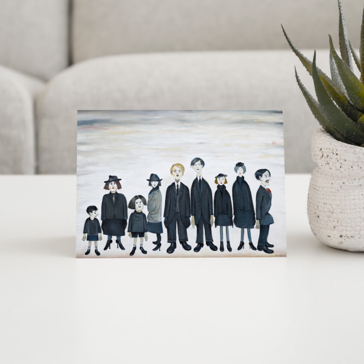 LS Lowry Funeral Party Greeting Card – Unique Character Scene – The ...