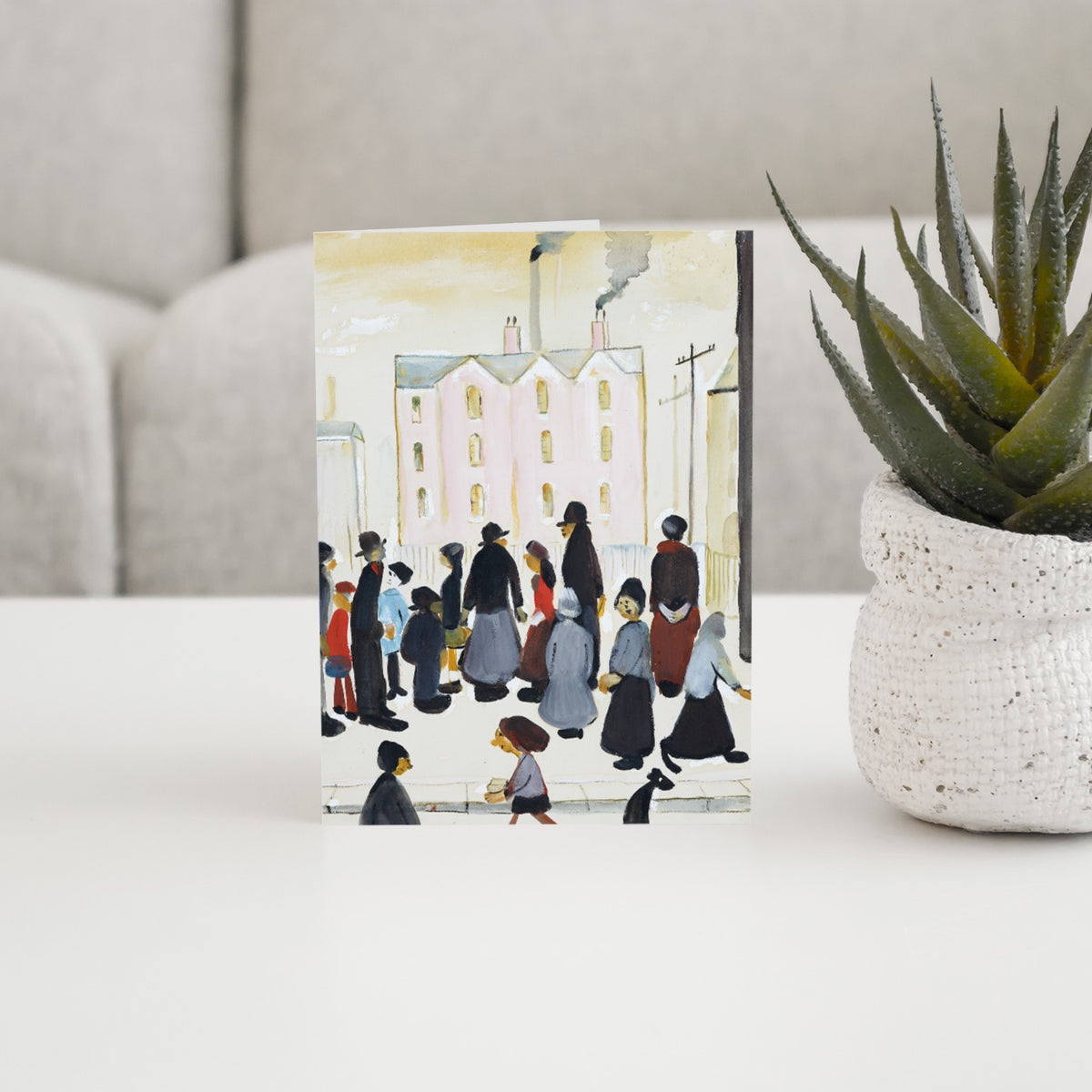 LS Lowry Group of People Greeting Card – Iconic Crowd Artwork – The ...