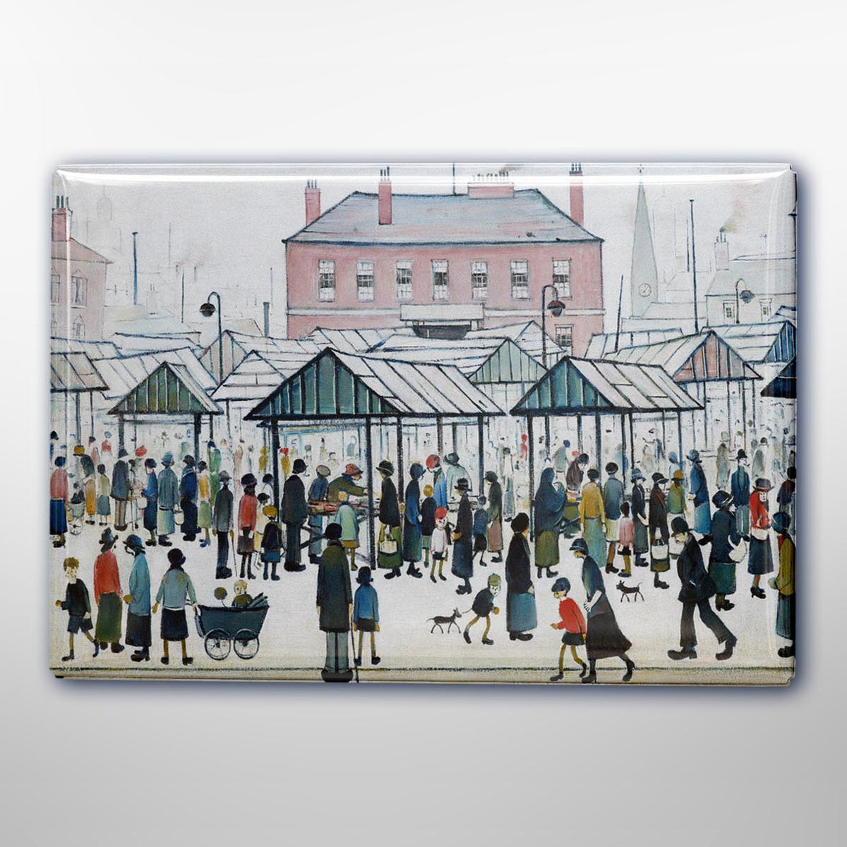 LS Lowry Market Scene, Northern Town Fridge Magnet – UK Exclusive ...