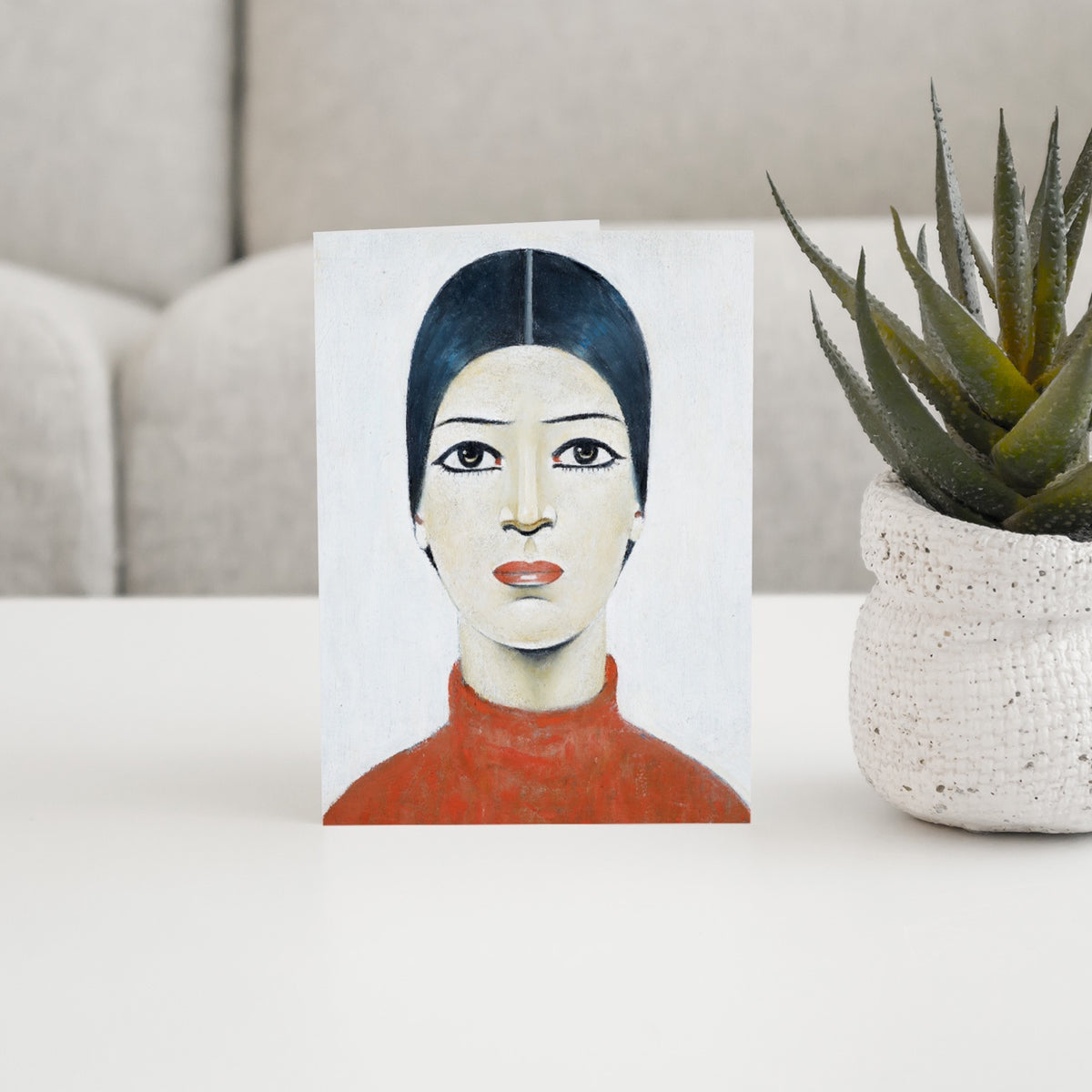 LS Lowry Portrait of Ann Greeting Card – Mysterious Female Portrait ...