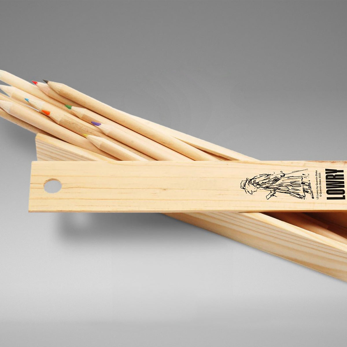 Wooden Pencil Set | LS Lowry x Quentin Blake Artist Box with Ruler ...