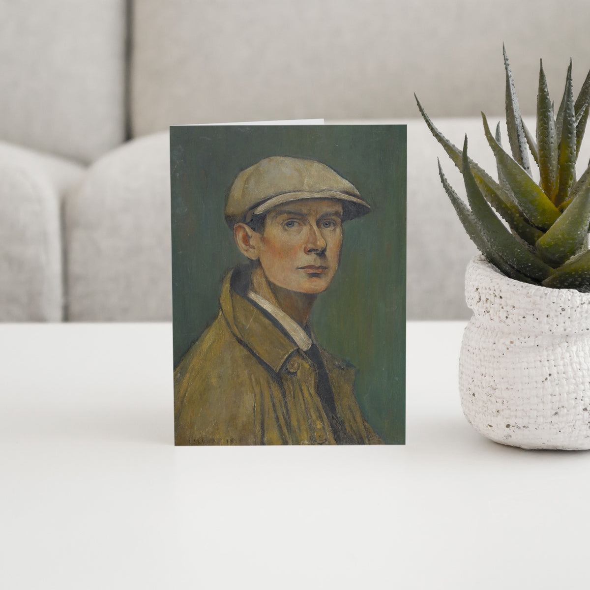 LS Lowry Self Portrait Greeting Card – Artistic Portrait Card – The ...