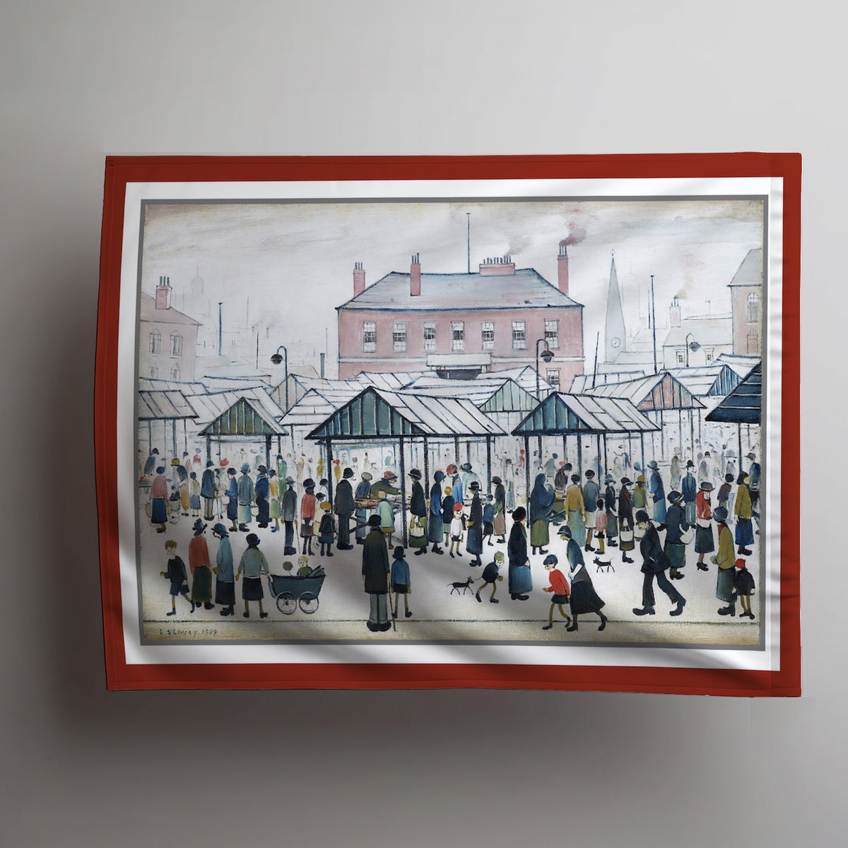 Market Scene, Northern Town 1939 LS Lowry Tea Towel – Vibrant Northern ...
