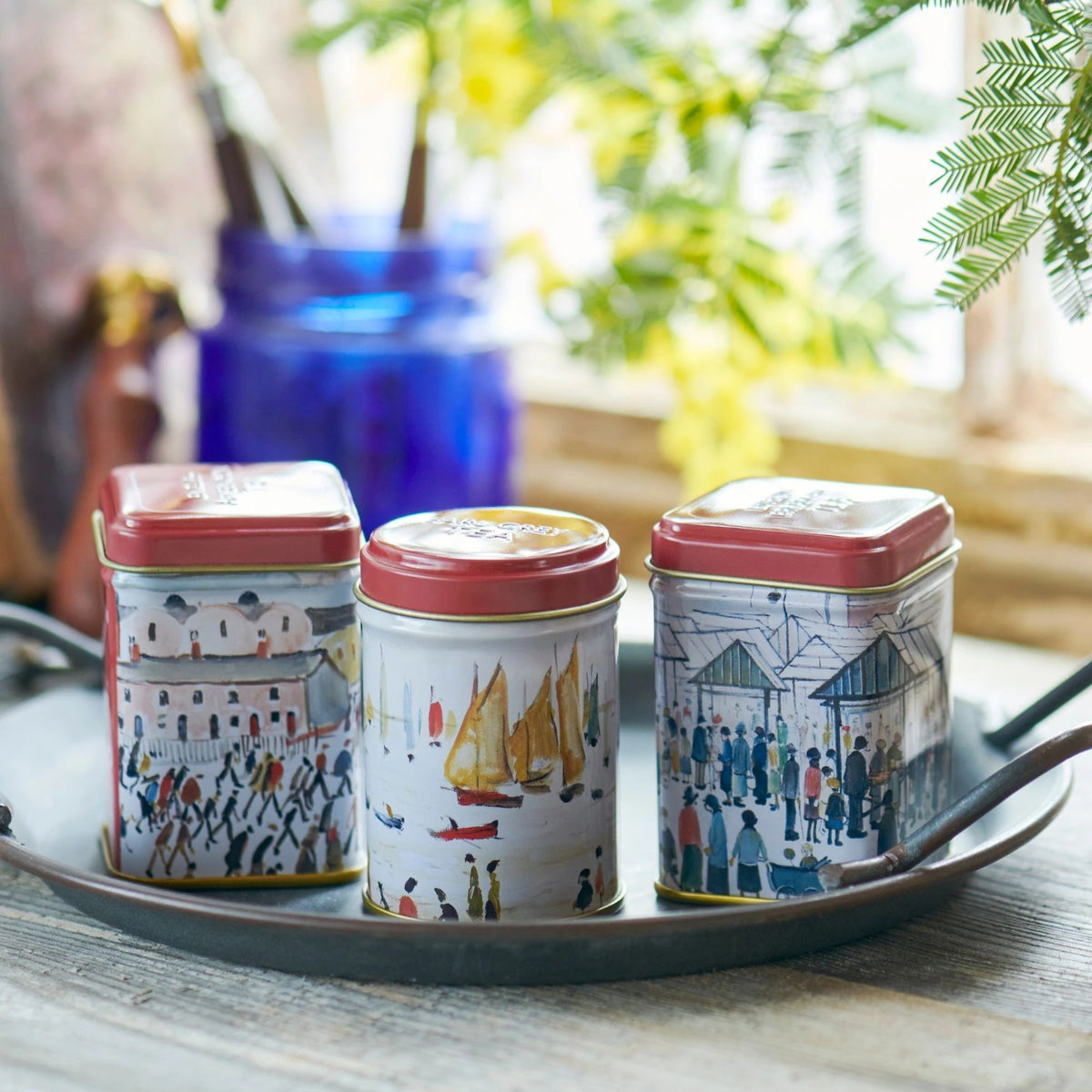 Lowry Gifts – Mini Tea Tins with Iconic Lowry Paintings & Loose-Leaf ...